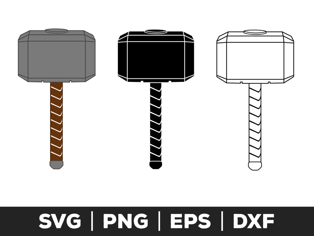 Thor Hammer SVG, Thor Hammer PNG, Thor Hammer EPS, Thor Hammer Cut ...