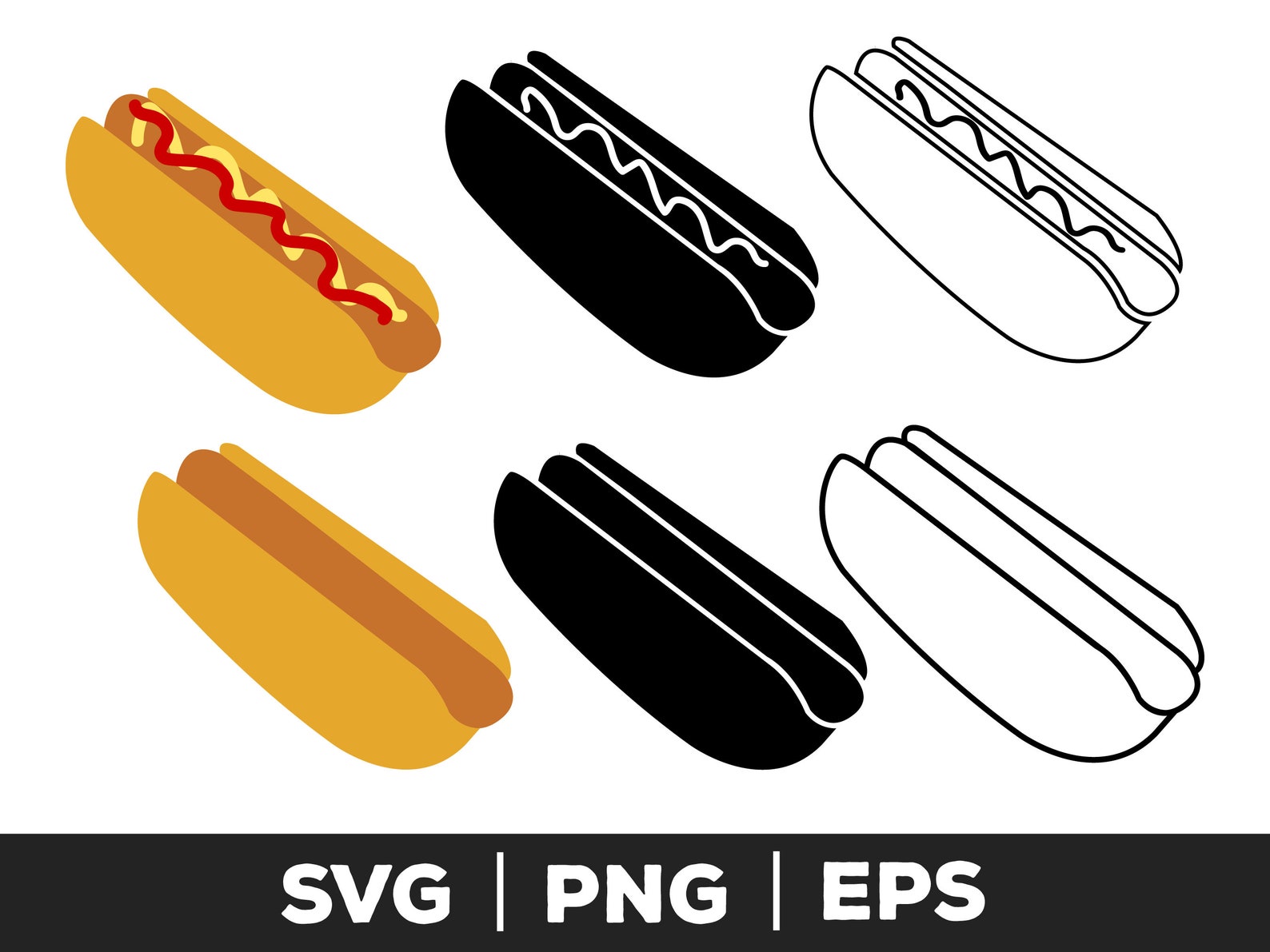 Hot dog svg png eps Grill svg Family BBQ picnic Hot dog - Etsy México