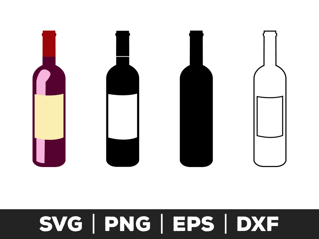 Wine Bottle Svg, Wine Bottle Png, Wine Bottle Eps, Wine Bottle Cut ...