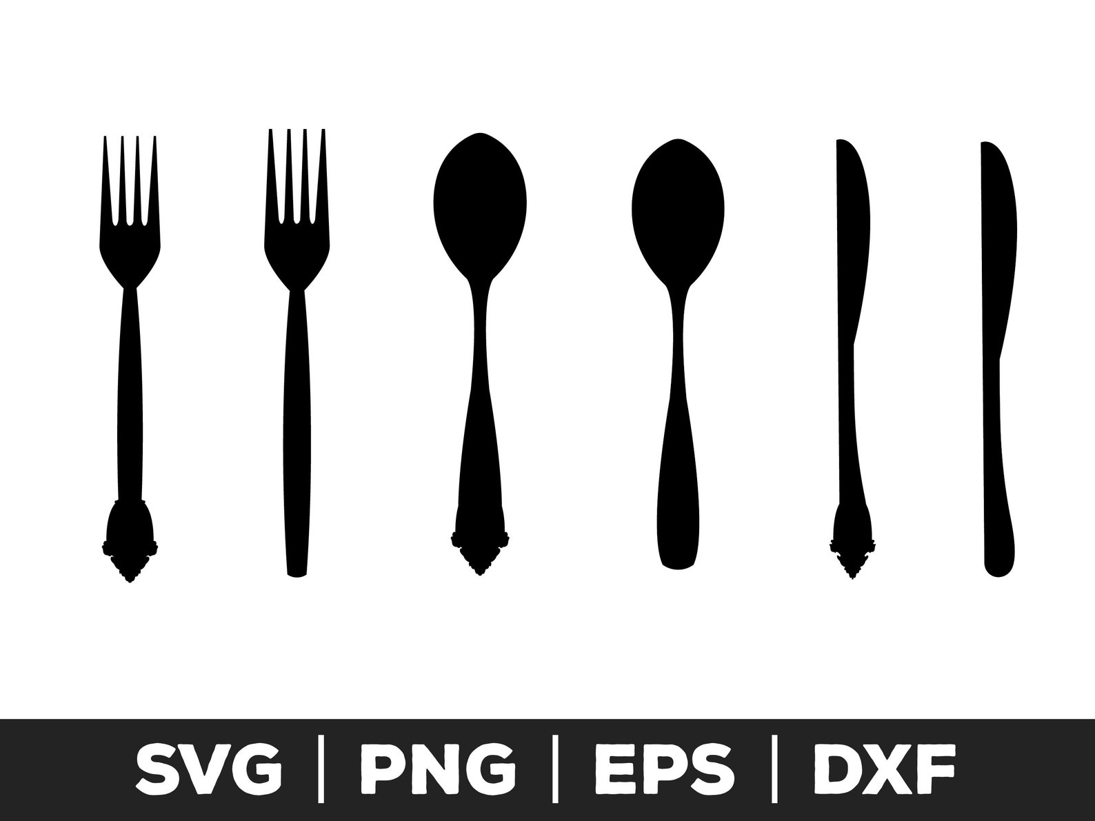 Fork Spoon Knife Svg, Fork Spoon Knife Png, Fork Spoon Knife Cut Files ...
