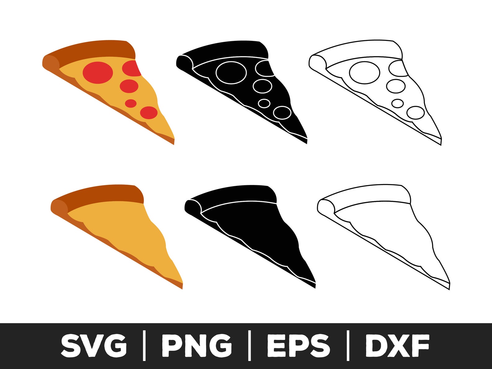 Pizza Svg, Png, Dxf, Eps, Pizza Svg Cricut, Pizza Cut File, Pepperoni ...