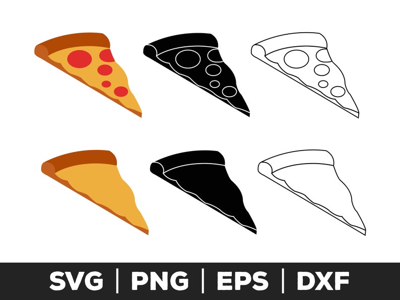 Pizza Svg, Png, Dxf, Eps, Pizza Svg Cricut, Pizza Cut File, Pepperoni ...