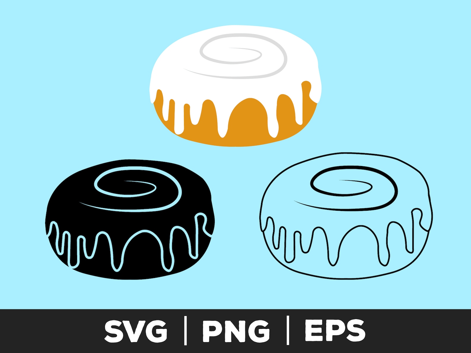 Cinnamon Roll Svg, Cinnamon Bun Svg, Cinnamon Roll Clipart, Cinnamon ...