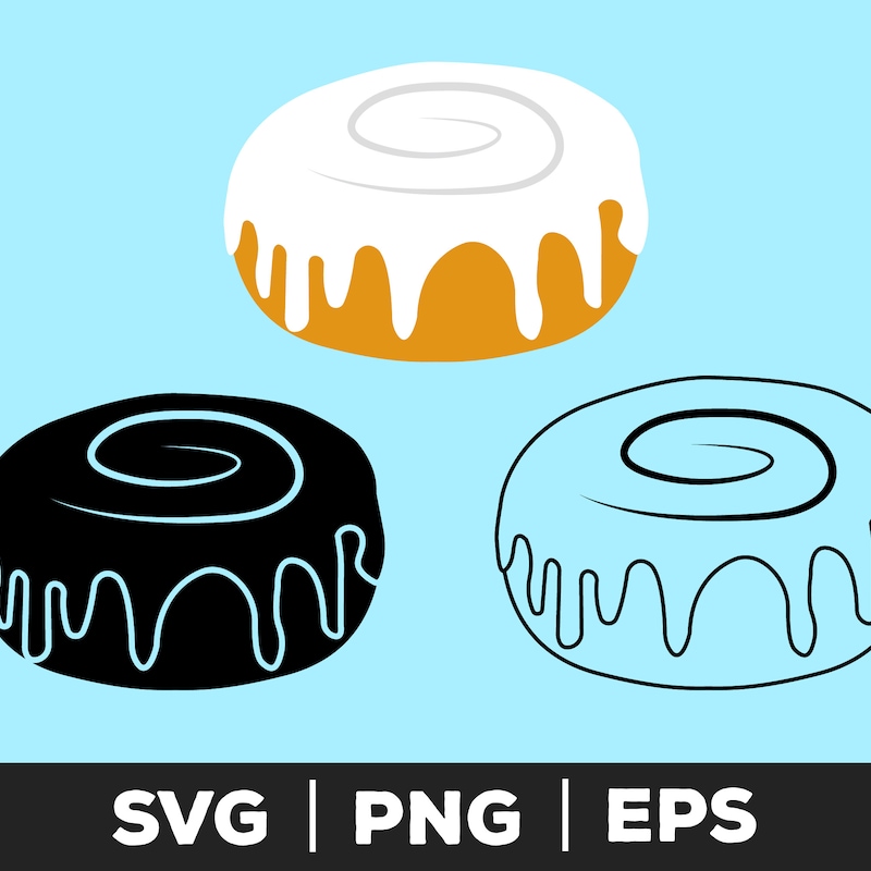 Cinnamon Roll Svg - Etsy