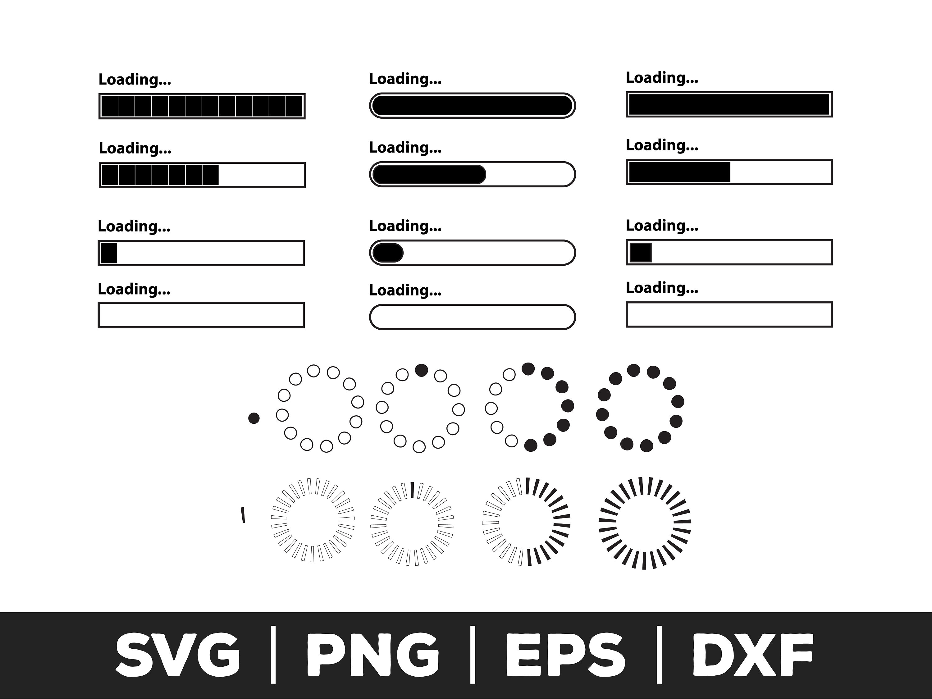 Buy Loading Bar SVG Loading Bar PNG Loading Bar EPS Loading Bar Online in India - Etsy