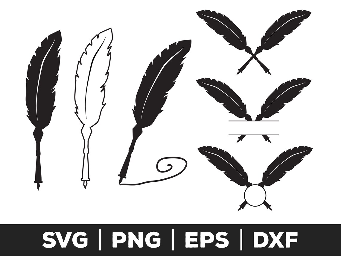 Quill Svg Quill Png Quill Eps Quill Cut Files for Cricut - Etsy