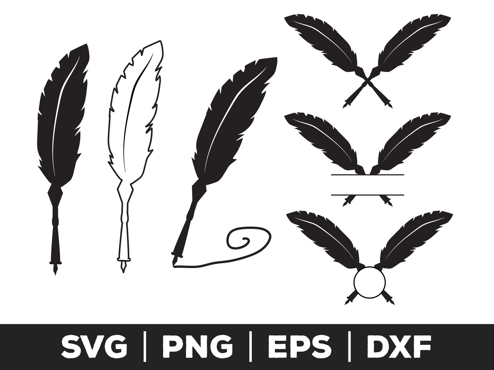 Quill Svg Quill Png Quill Eps Quill Cut Files for Cricut - Etsy