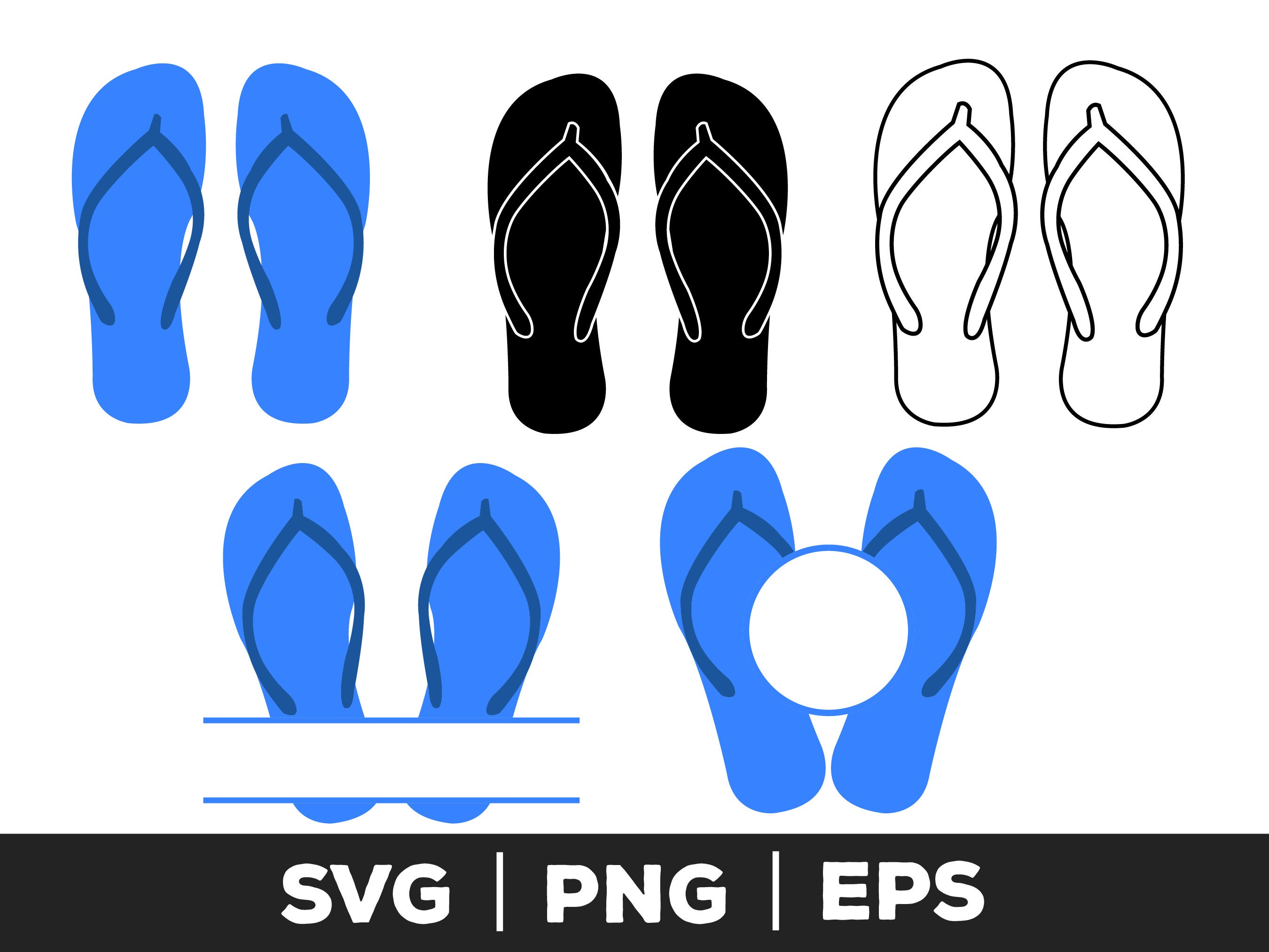 Flip Flops Svg Png Eps Flip Flop Svg Flip Flops Clipart - Etsy