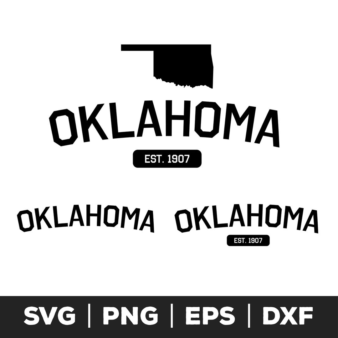 Oklahoma Svg File for Cricut and Silhouette, State Outline Svg ...