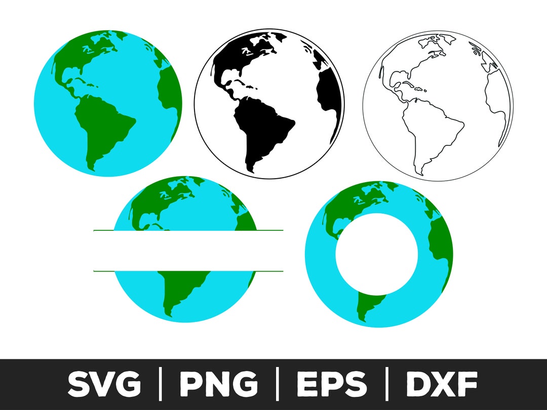Earth Svg, Earth Png, Earth Eps, Earth Clip Art, Earth Cut Files for ...