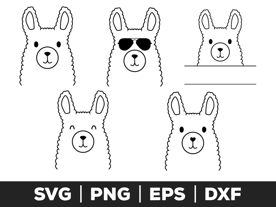 Llama Svg, Png, Eps, Llamas Svg, Spring Llama Svg, Llama Face Svg ...