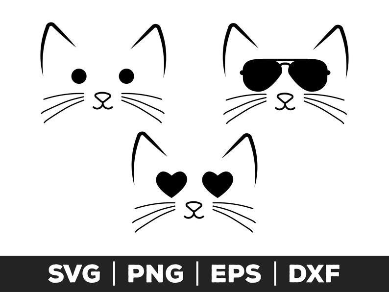 Cat Face SVG, Cat Face PNG, Cat Face EPS, Cat Face Clip Art, Cat Face ...
