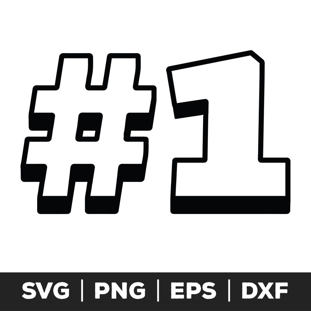 Number 1 SVG, Png, Eps - Champion Clipart, Winner Design, Celebration ...