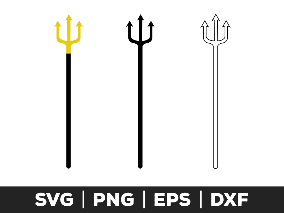 Trident Neptune Svg, Dxf, Eps, Png, Trident Clipart, Trident Cut File ...