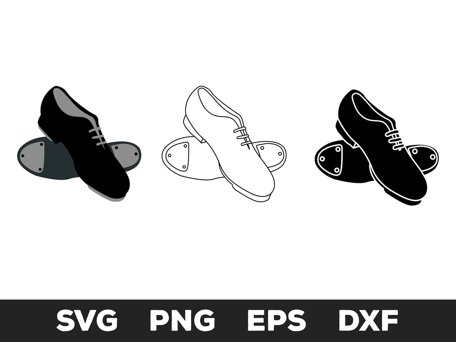Tap Shoes SVG, Tap Shoes PNG, Tap Shoes EPS, Tap Shoes Clip Art, Tap ...