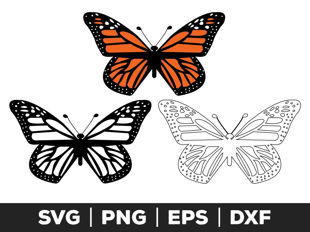Monarch Butterfly Svg File for Cricut and Silhouette, Butterfly Clipart ...