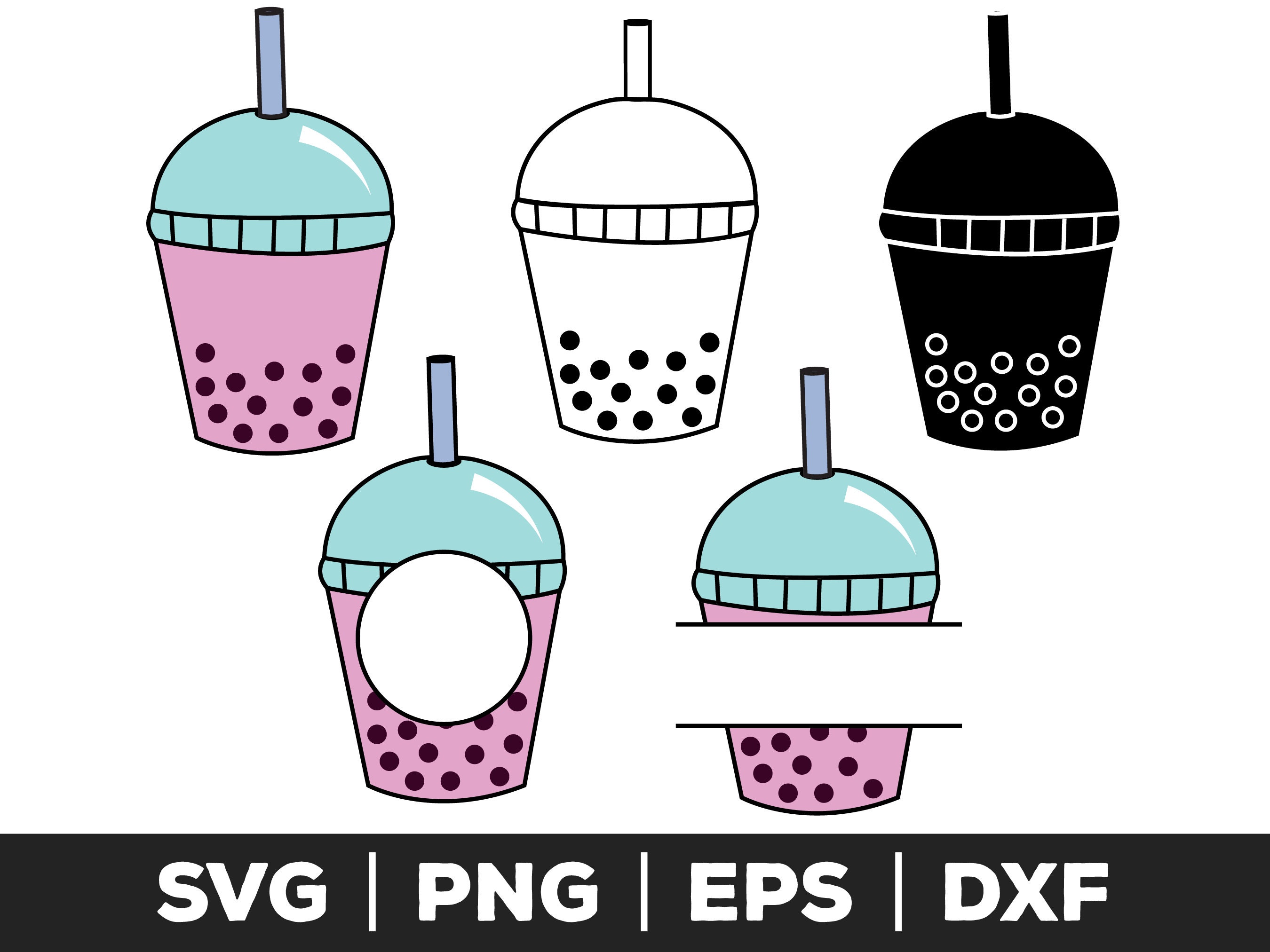 Bubble Tea Svg Png Eps Boba Tea Svg Milk Tea Svg Cute - Etsy