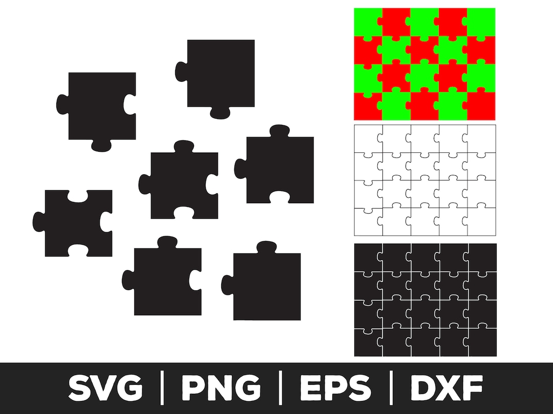Puzzle Templates Bundle Svg, Puzzle Svg, Puzzle Png, Puzzle Eps, Puzzle ...