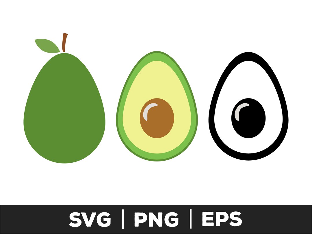 Avocado - Svg, Png, Eps, Avocado Clipart, Avocado Cut File, Guac Svg ...