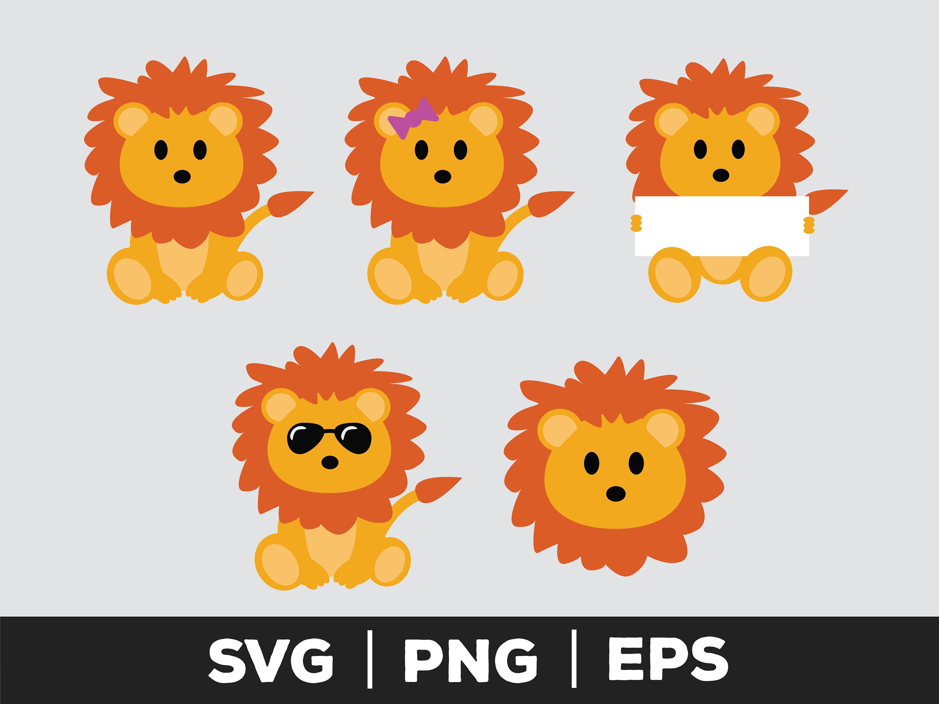 Lindo León svg león svg, imágenes prediseñadas de león, archivo de ...