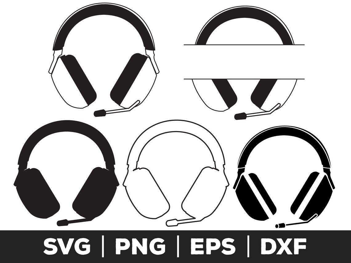 Gaming Headset Svg, Gaming Headset Png, Gaming Headset Eps, Gaming ...