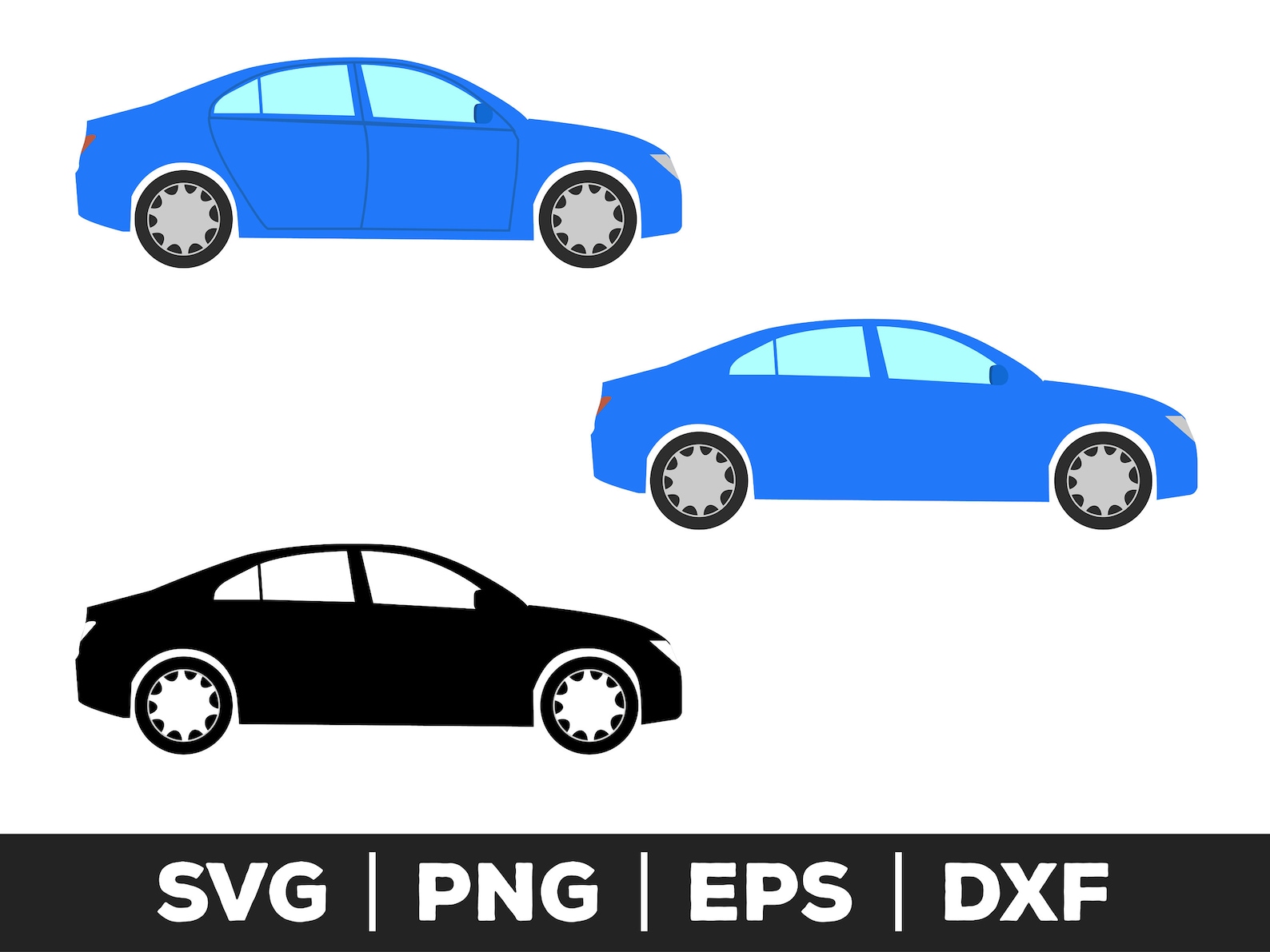 Sedan Car SVG, Sedan Car PNG, Sedan Car EPS, Sedan Car Clip Art, Sedan ...