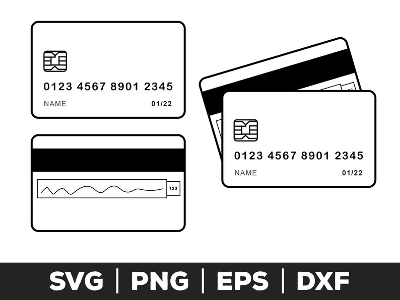 Credit Card Template Svg Credit Card Svg Credit Card Png - Etsy Australia