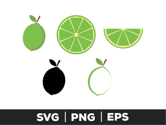 Lime Svg Png Eps Lime Slice Fruit Lime Silhouette Lime | Etsy