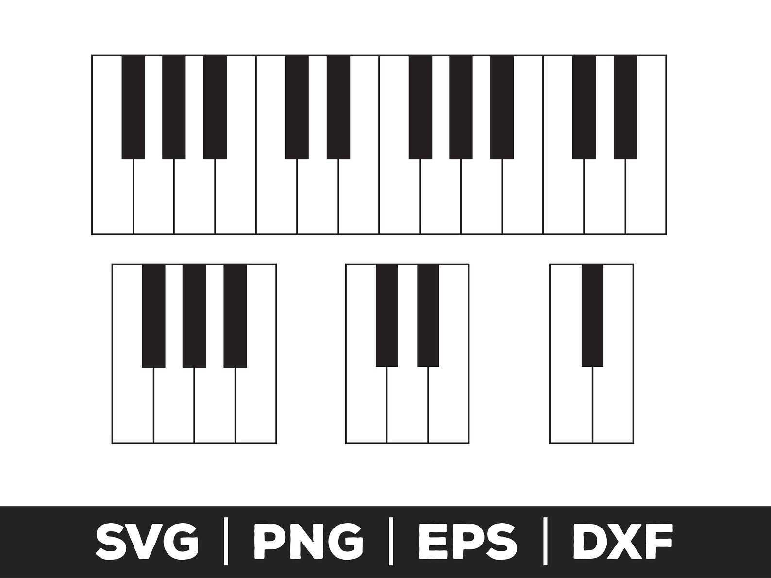 Piano Keys Svg Png Eps Piano Keyboard Svg Music Clipart - Etsy