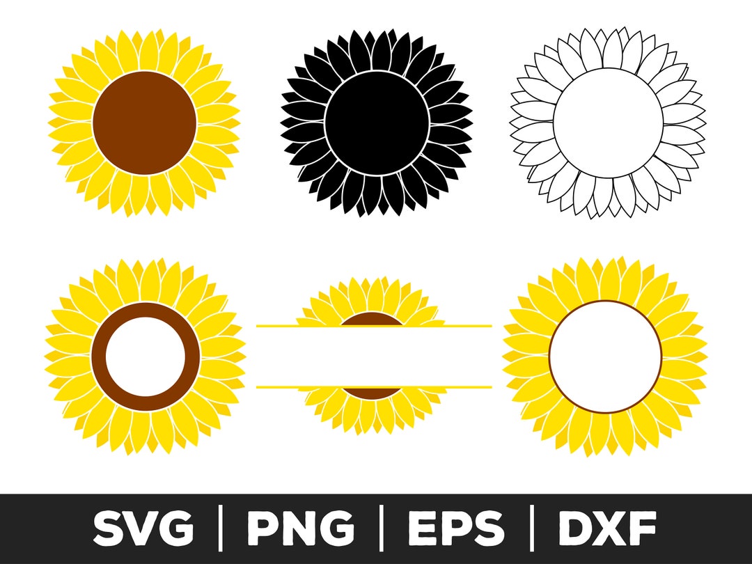 Sunflower SVG Bundle, Sunflower PNG, Sunflower EPS, Flower Svg ...