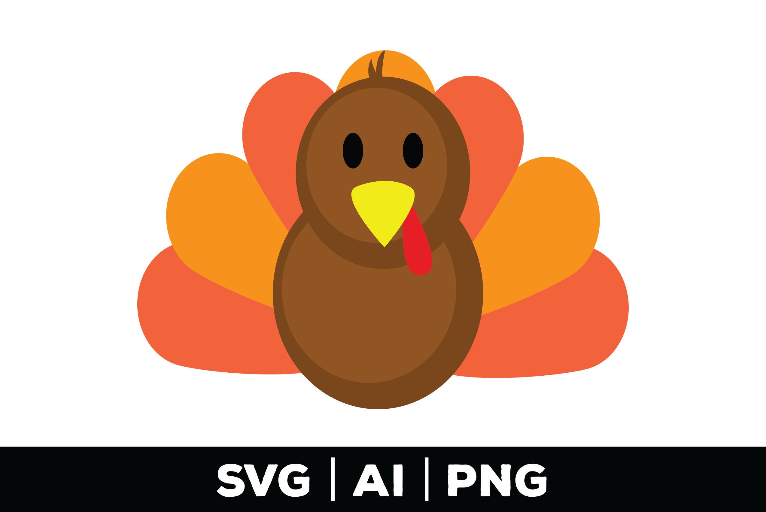 Turkey Svg Thanksgiving Svg Fall Svg Turkey Clipart - Etsy