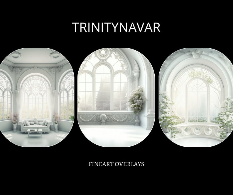 Elegant White Fineart Room Overlays, Digital Backgrounds, Textures ...