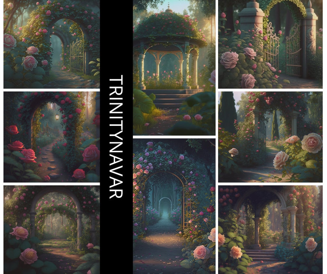 Rose Garden Fineart Overlays, Digital Backgrounds, Textures, Photoshop ...