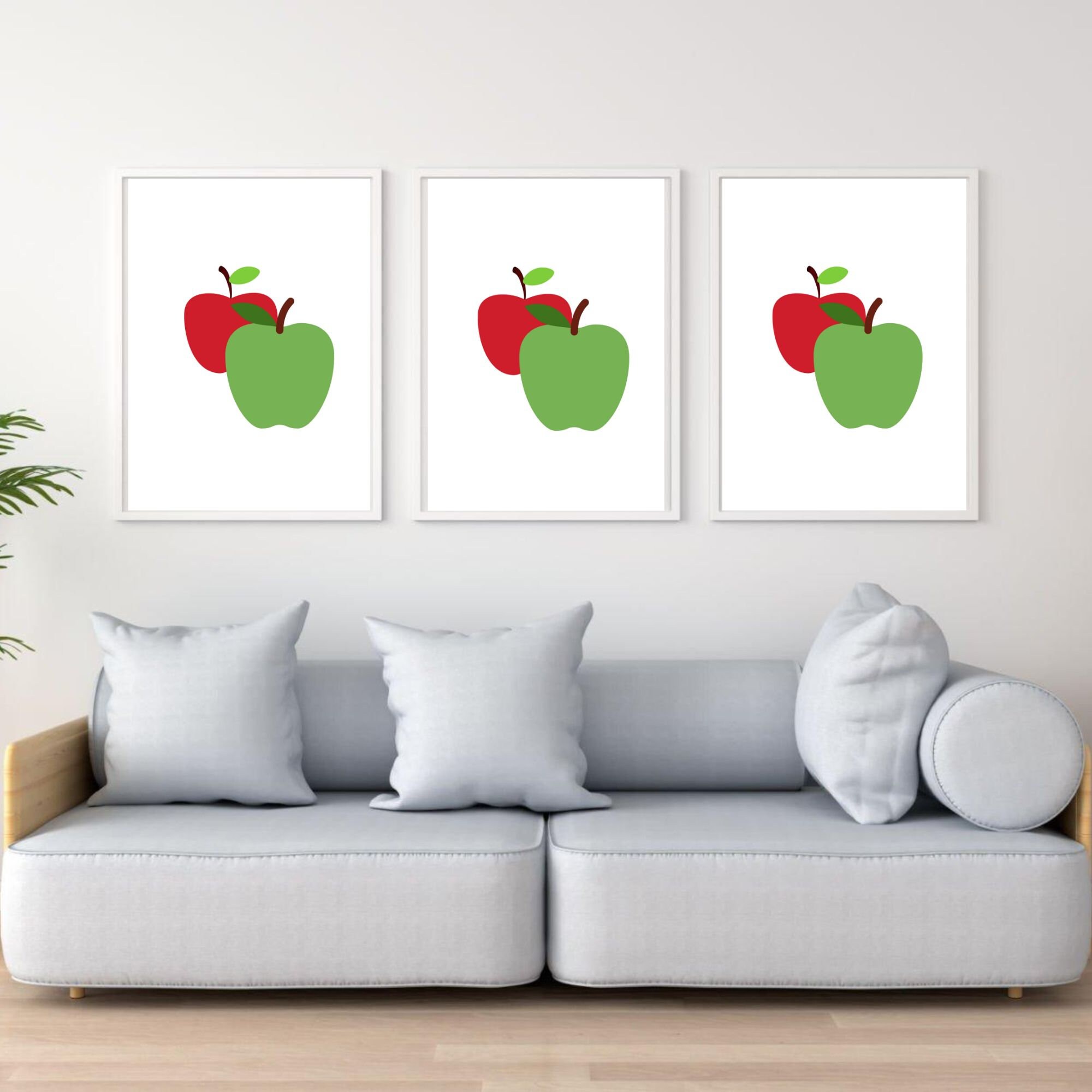 Apple Wall Art | Apple Printable | Fruit Wall Art | Nursery | Modern ...