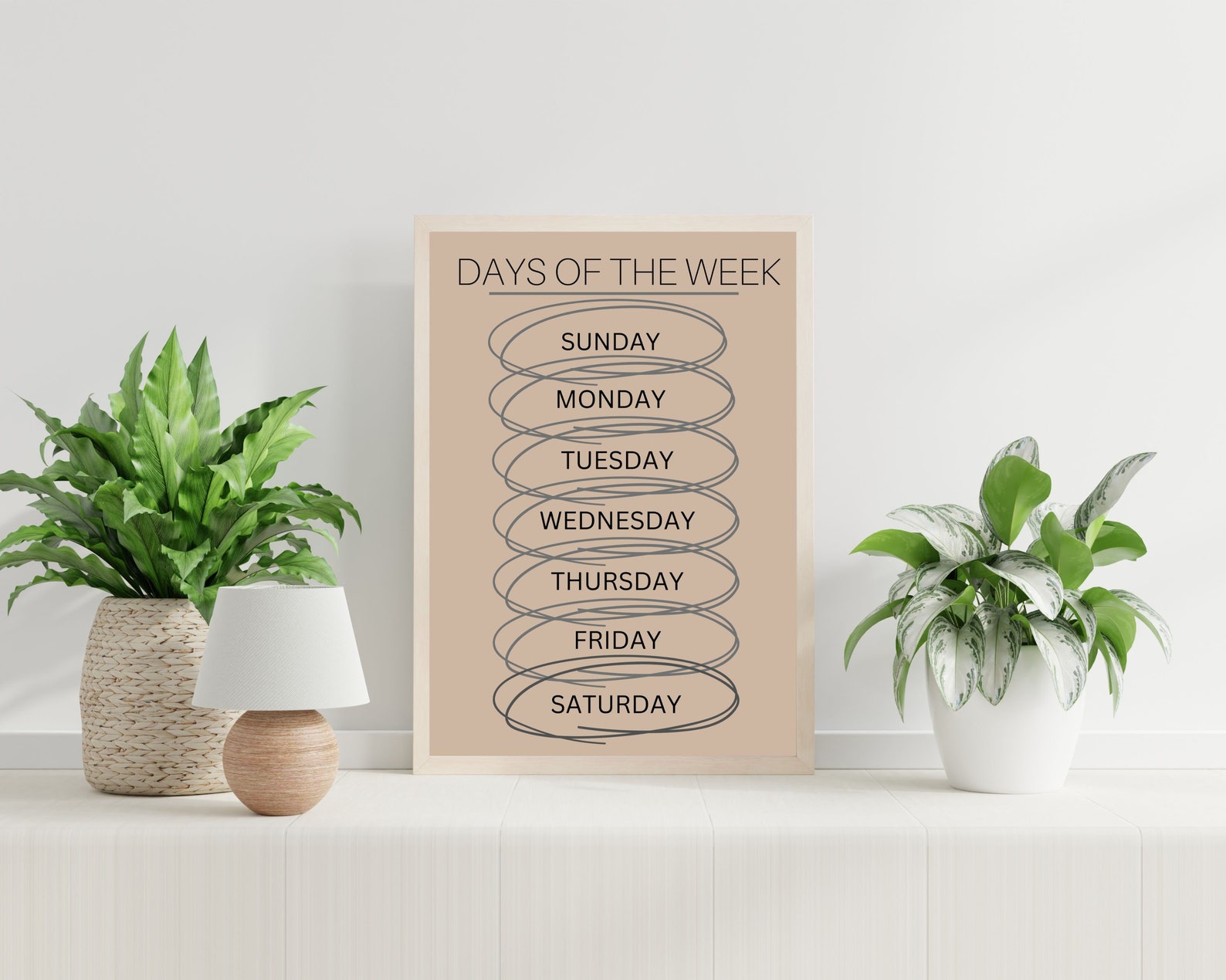 Printable Days of the Week Learning Poster Classroom Toddler - Etsy