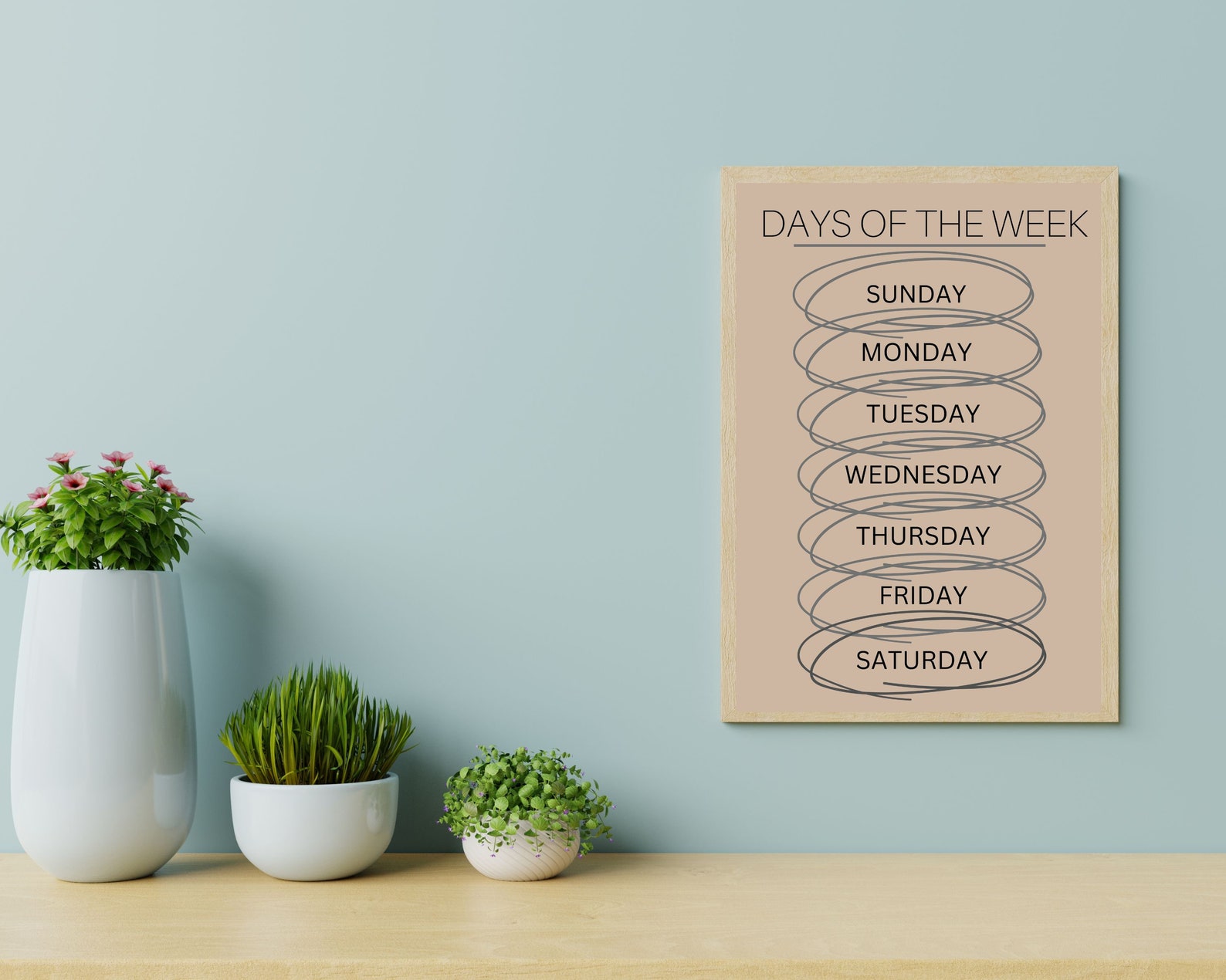 Printable Days of the Week Learning Poster Classroom Toddler - Etsy