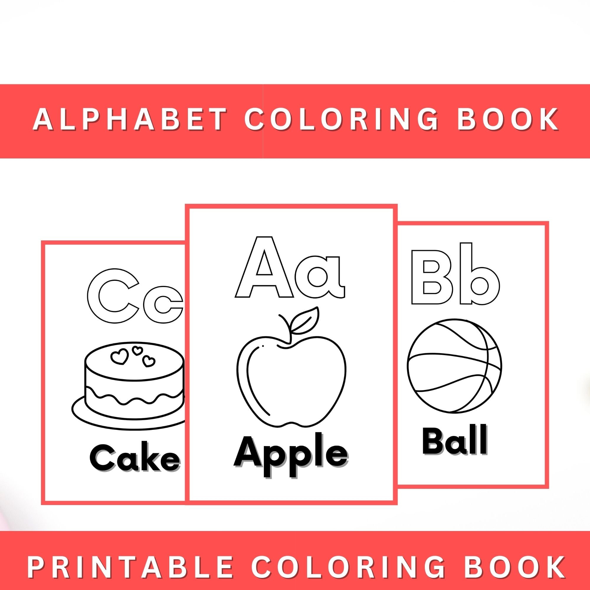 Alphabet Coloring Book Printable, ABC Coloring Pages for Kids ...