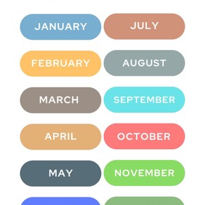 Printable Months Name Poster Printable Poster Kids Poster Kids Learning ...