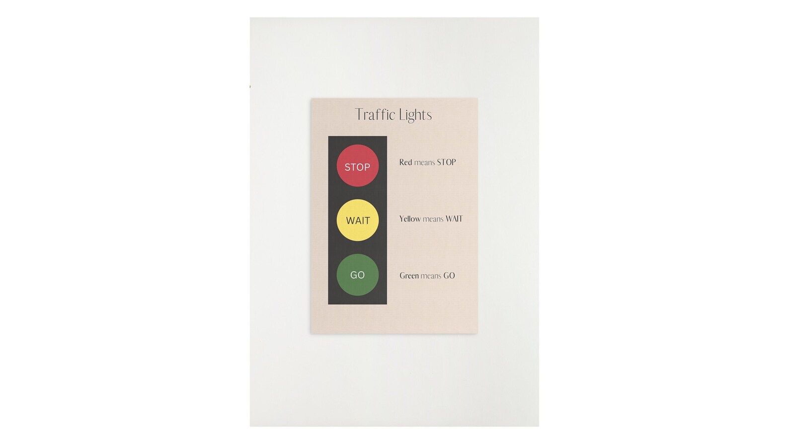 Printable Traffic Light Poster, Kids Learning Poster, Playroom ...