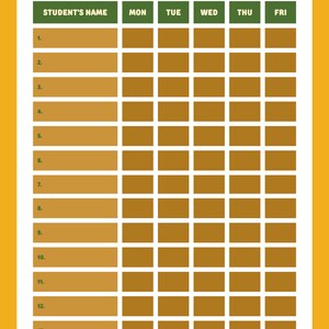 Kids Daily Planner, Academic Calendar (digital Download) - Etsy