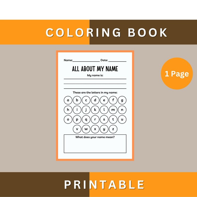 Custom NAME Coloring Page, Name Coloring Page, Tracing Page, Printable ...