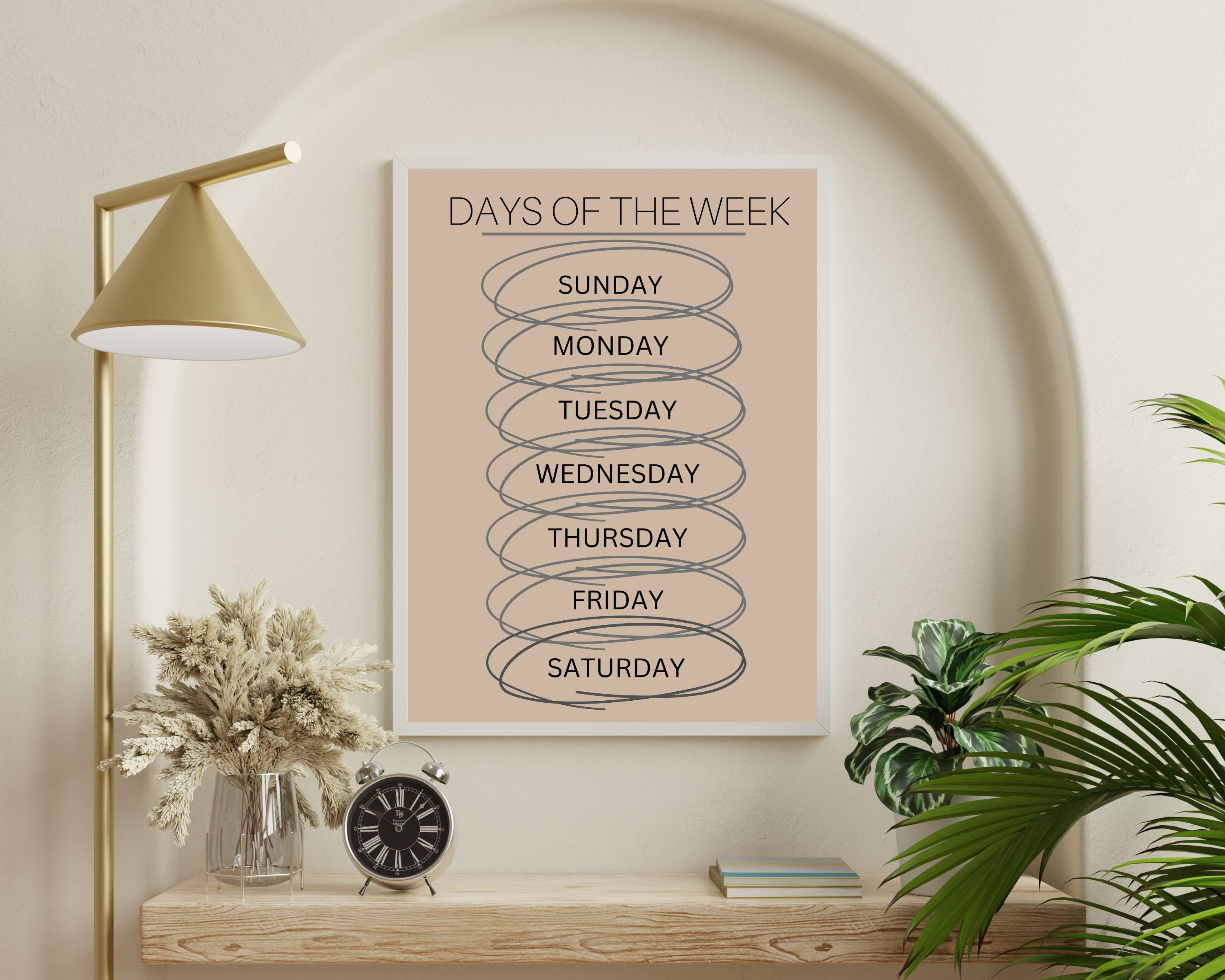 Printable Days of the Week Learning Poster, Classroom Toddler Learning ...