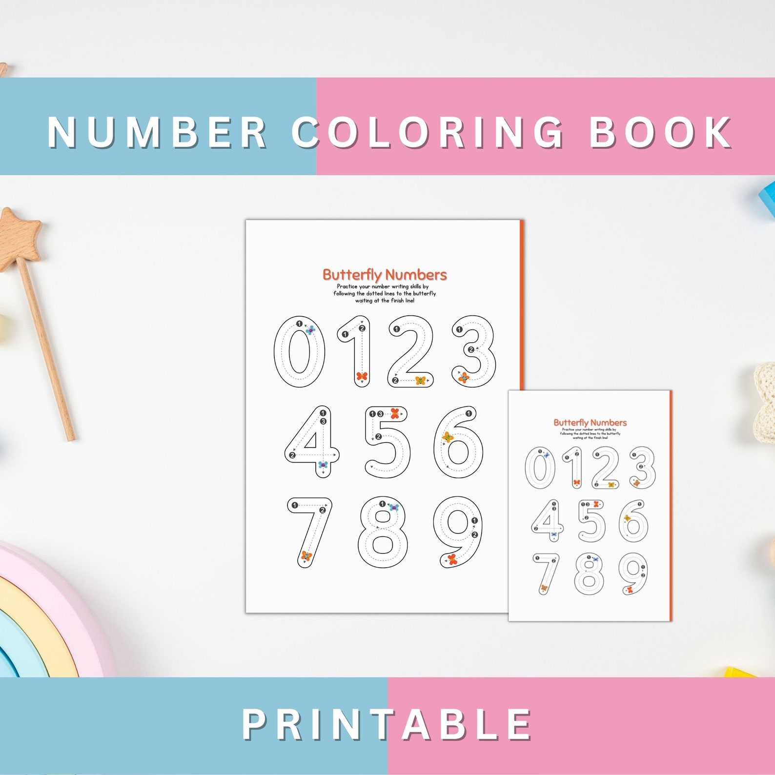 Number Tracing Coloring Book for Nursery Kids, Kids Coloring Page ...