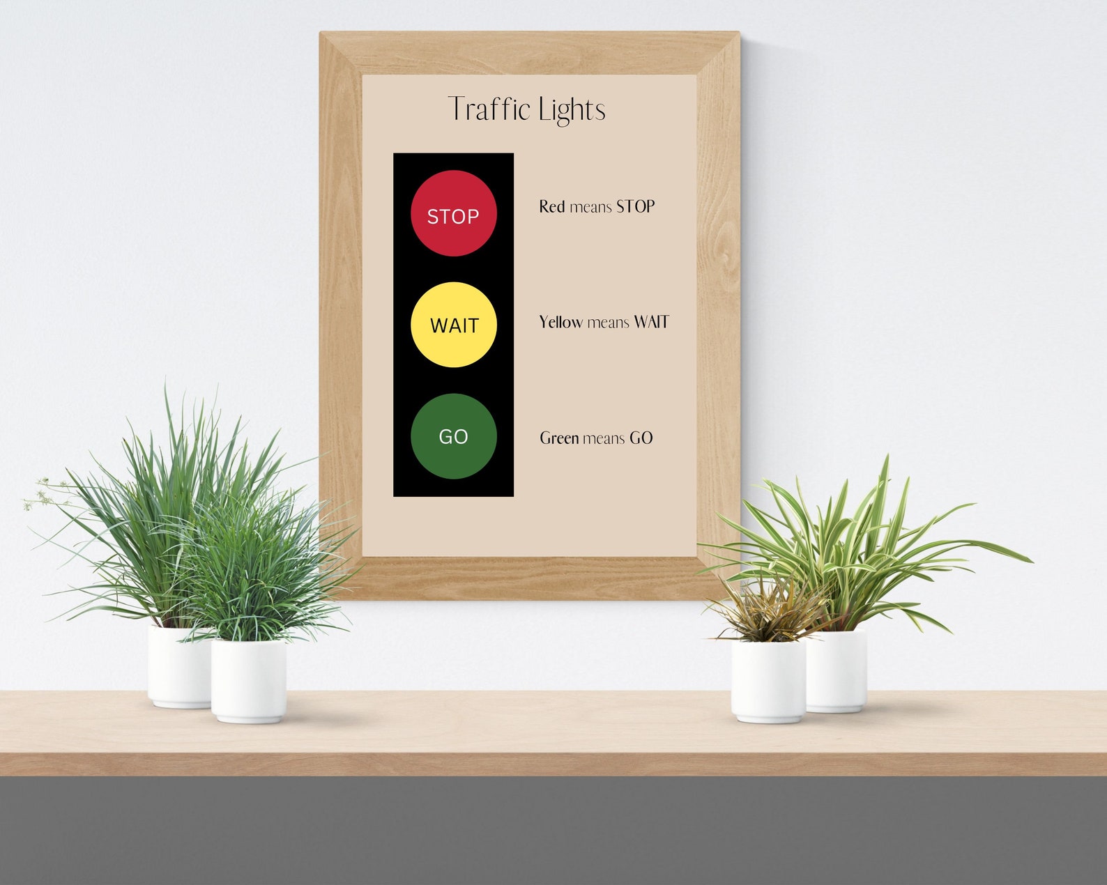 Printable Traffic Light Poster, Kids Learning Poster, Playroom ...