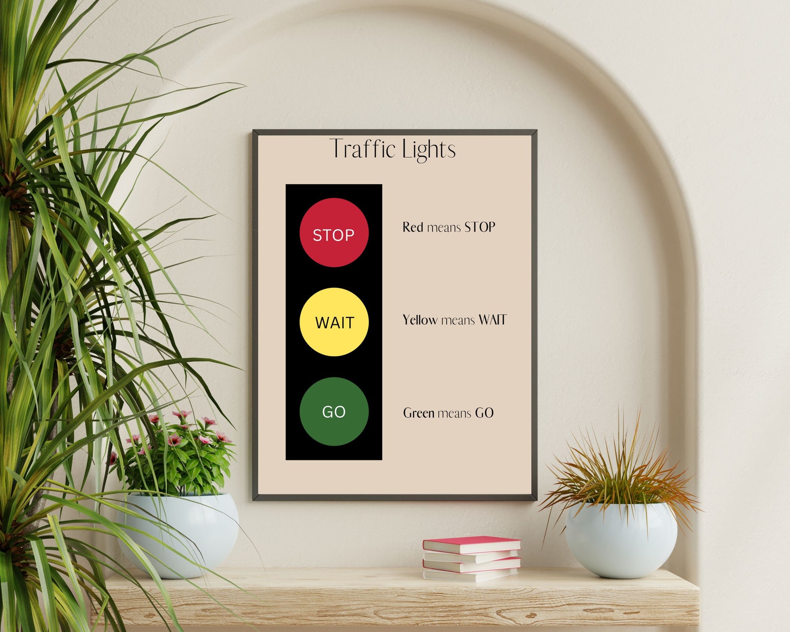 Printable Traffic Light Poster, Kids Learning Poster, Playroom ...