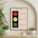 Printable Traffic Light Poster, Kids Learning Poster, Playroom ...