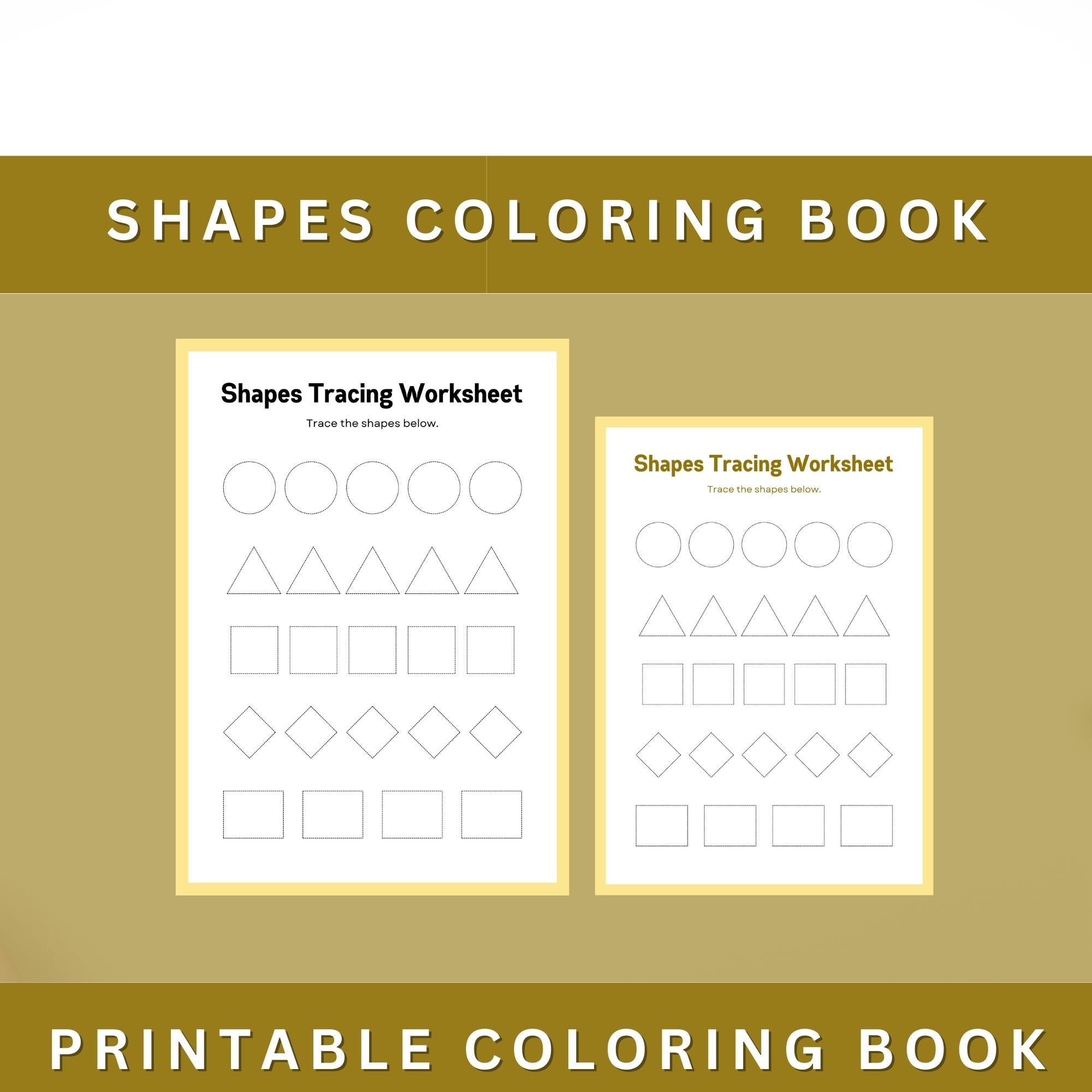 Printable Shapes Coloring Pages Worksheets for Kids: Preschool ...