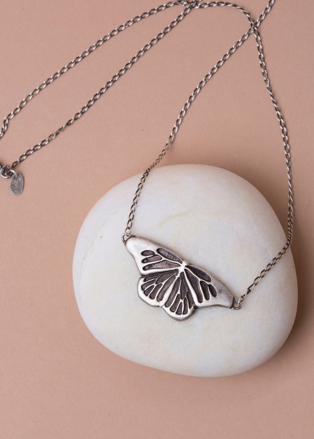 Monarch Pendant in Oxidized Sterling Silver - Etsy