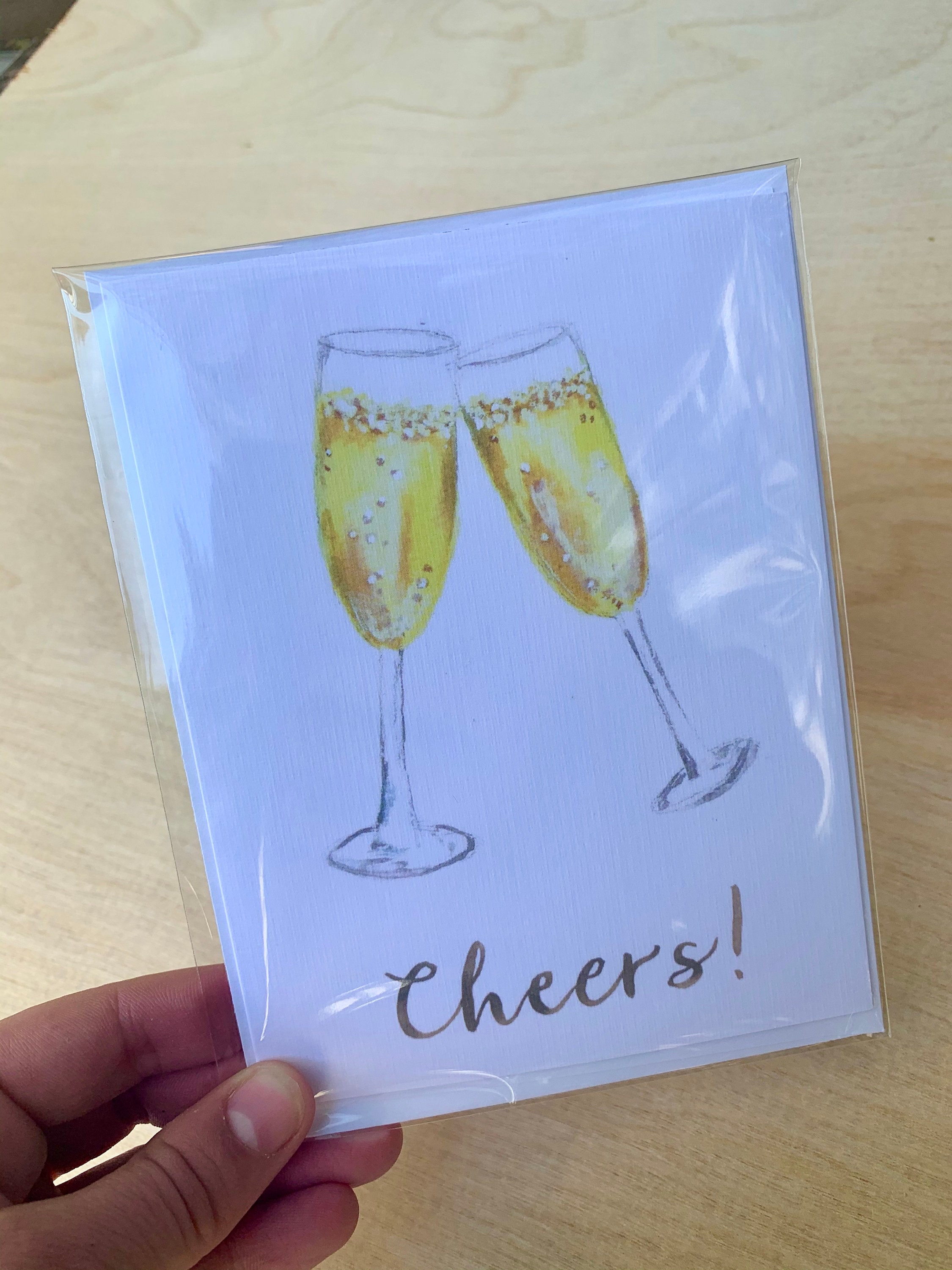 Greeting Card - Cheers! Blank Card for Any Occasion (bridal Shower ...
