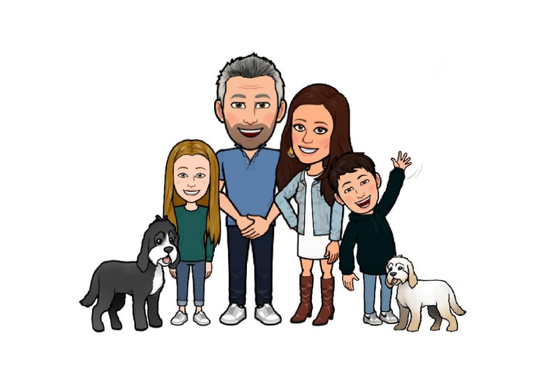 Personalised Bitmoji Illustrations - Etsy